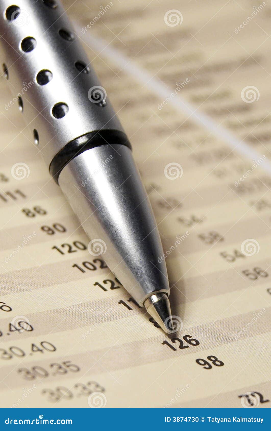Chart and pen stock photo. Image of tools, abstract, numbers - 3874730