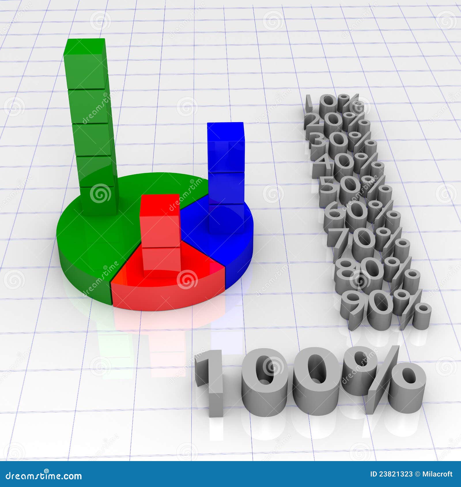 Chart and percentage stock illustration. Illustration of bars - 23821323