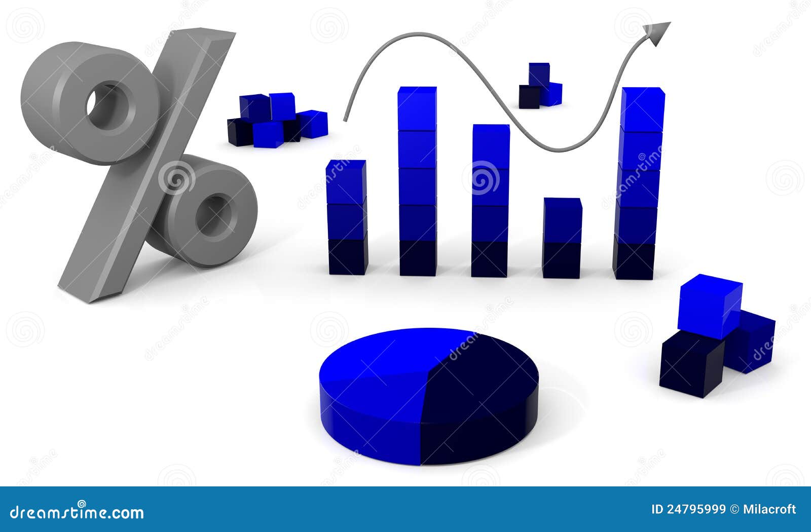 Chart with percentage stock illustration. Illustration of growth - 24795999