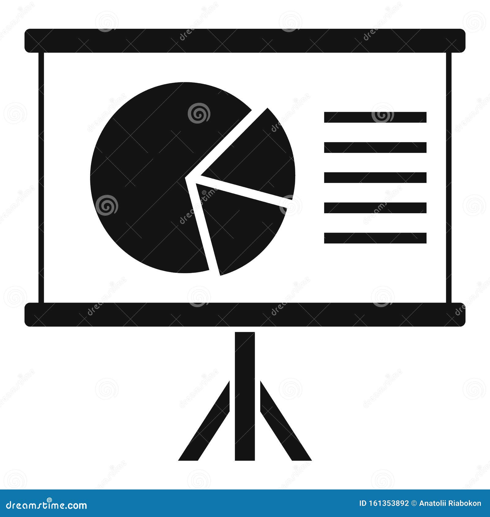 Chart Pie Banner Icon, Simple Style Stock Vector - Illustration of ...