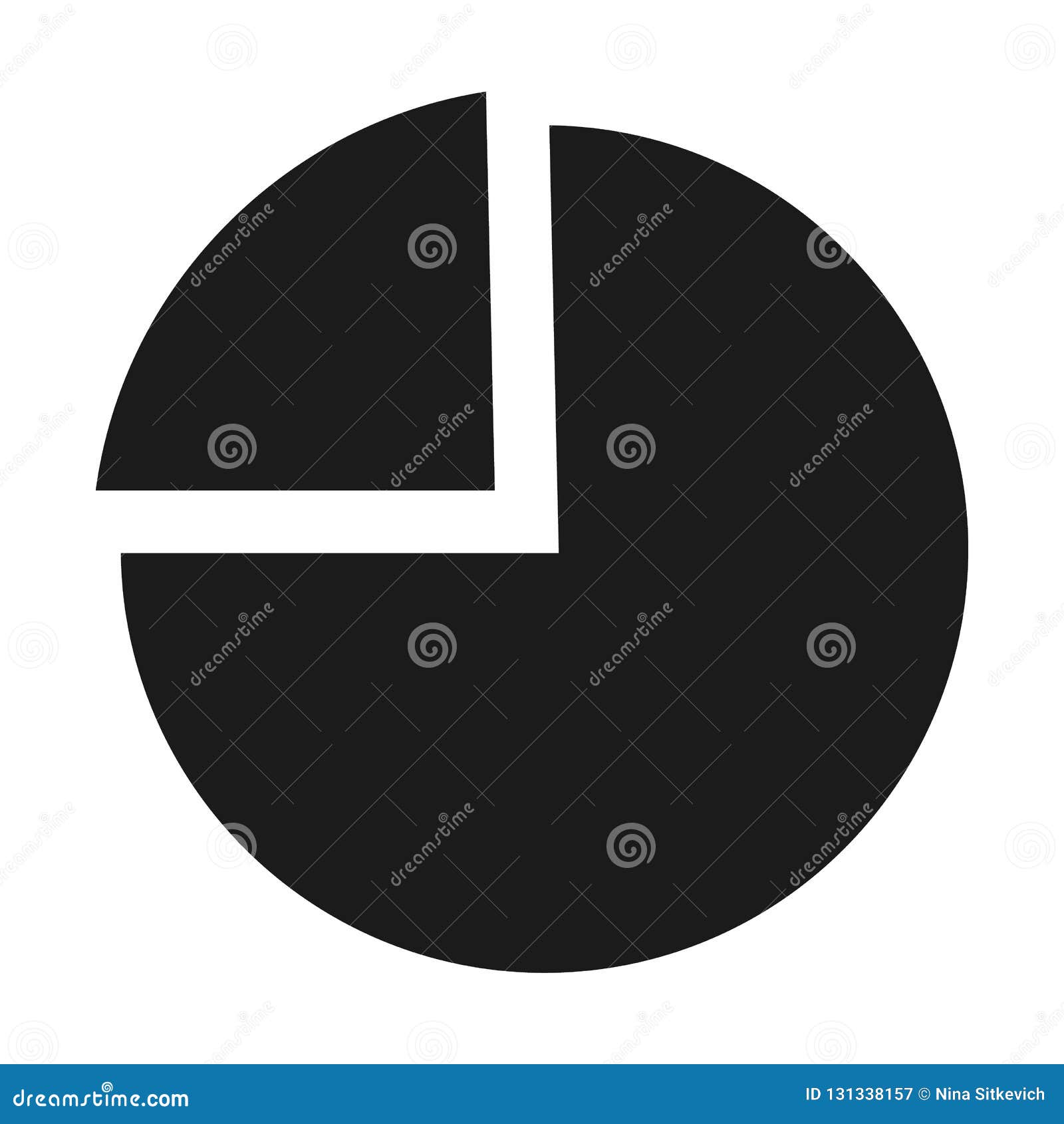 Chart Pie Icon, Simple Style Stock Vector - Illustration of ...