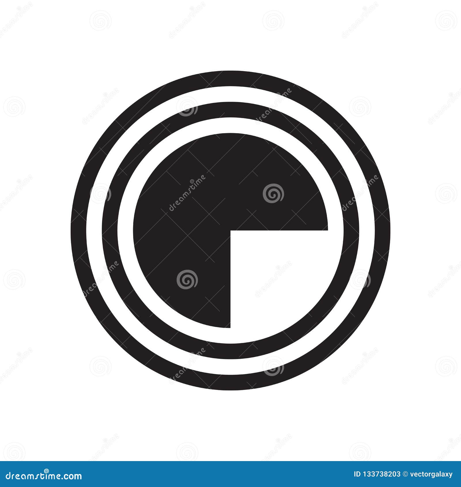 Chart Pie Icon Vector Sign and Symbol Isolated on White Background ...
