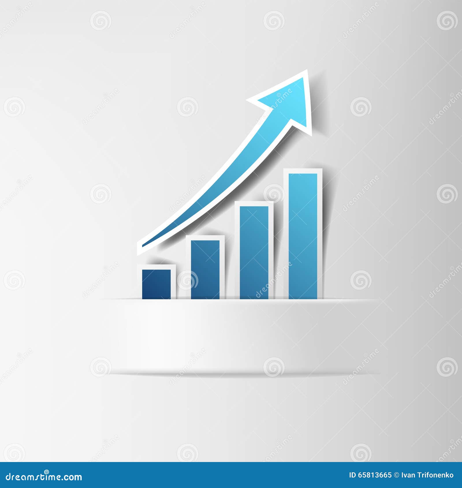 Chart of profit growth stock vector. Illustration of currency - 65813665