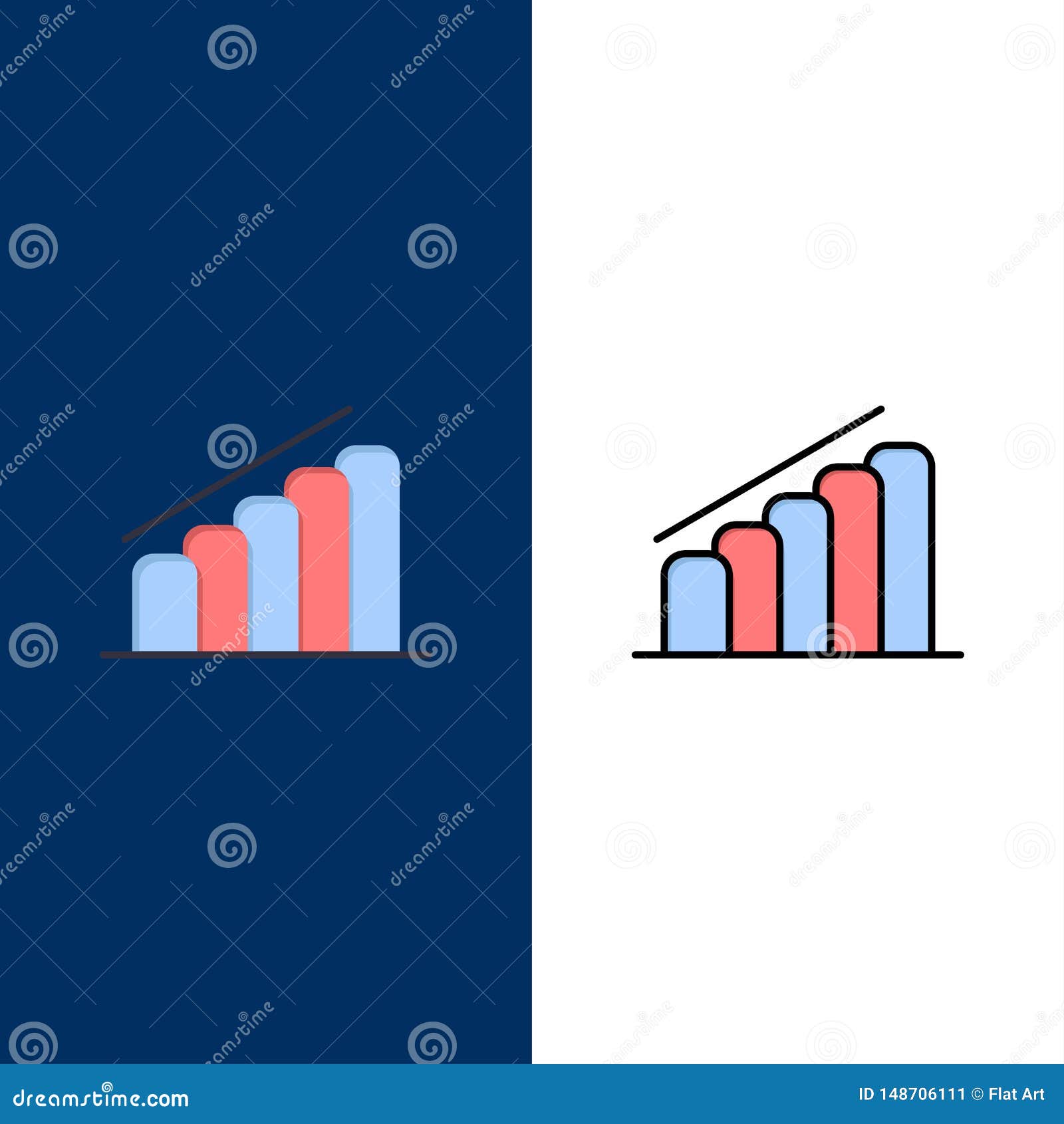 Chart, Progress, Report, Analysis Icons. Flat and Line Filled Icon Set ...