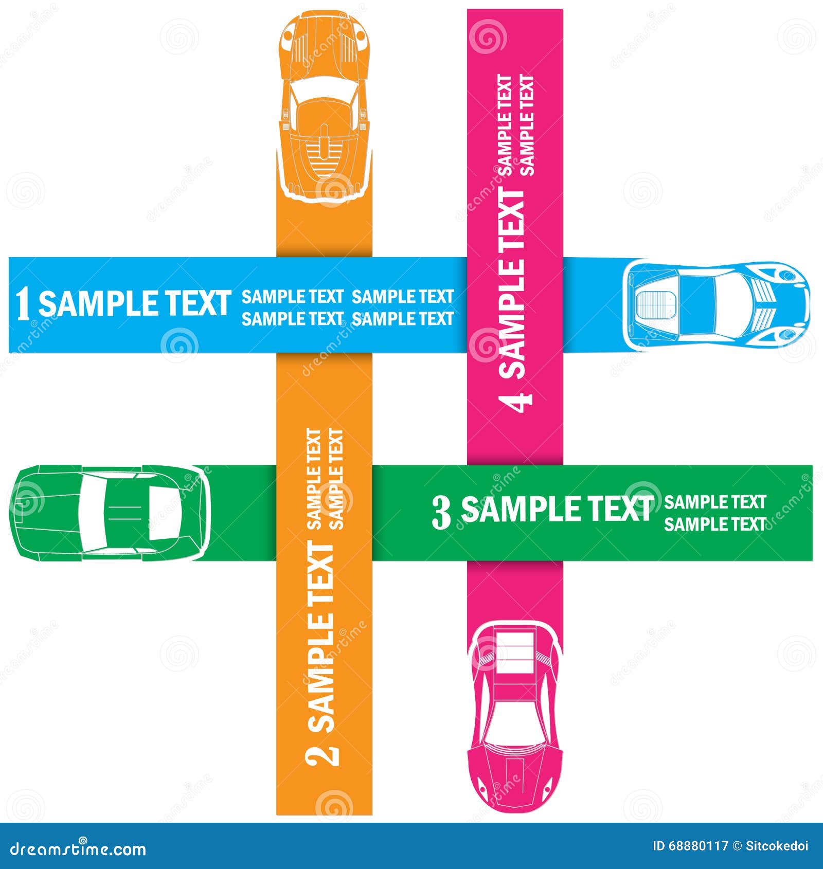 Chart Racing Car Straight Trajectory Harmonization Cartoon Vector ...