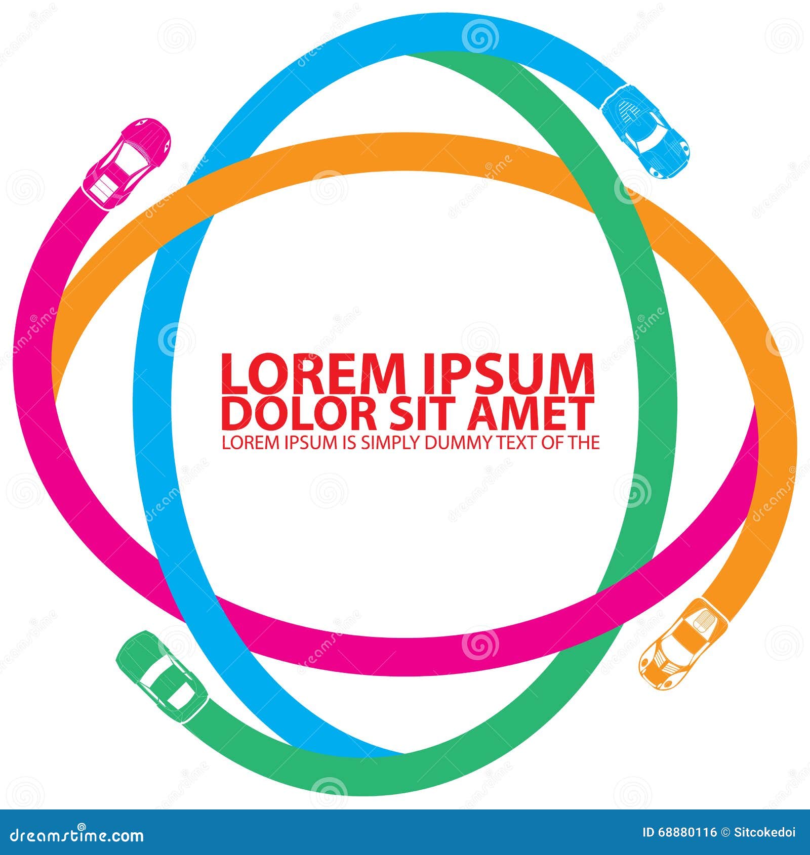 Chart Racing Car Straight Trajectory Harmonization Cartoon Vector ...