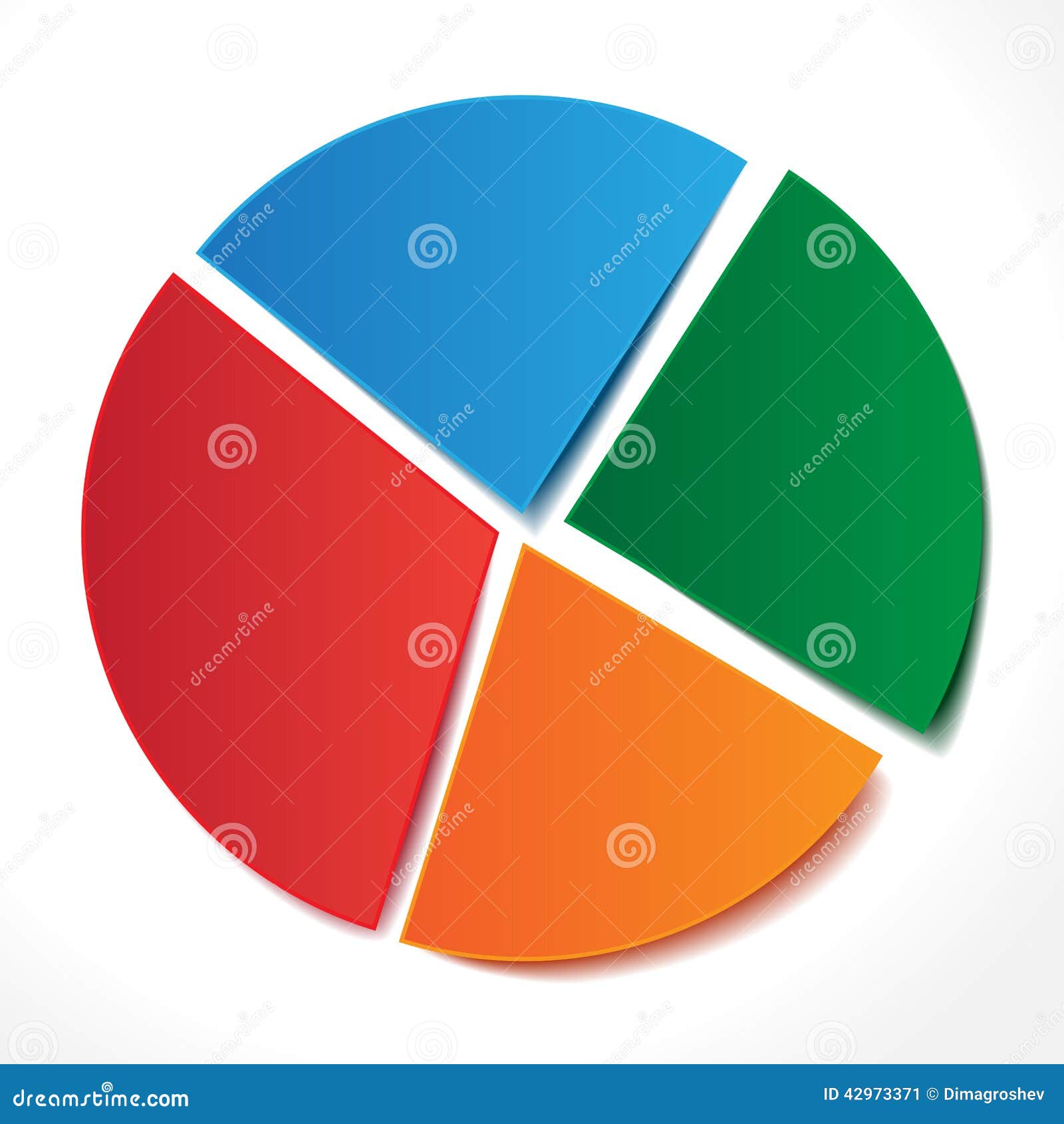 Chart of Red, Blue, Orange, Green Stickers Stock Vector - Illustration ...