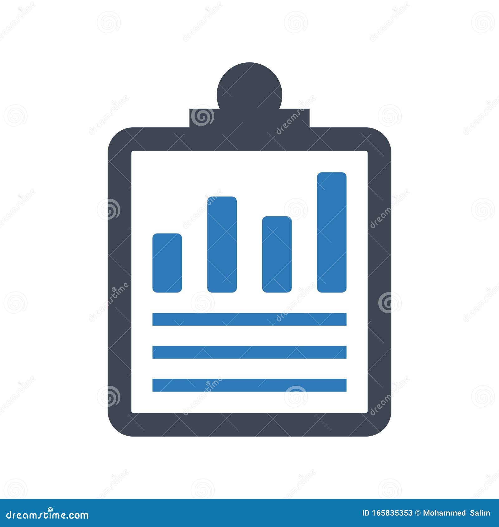 Chart report icon stock vector. Illustration of vector - 165835353