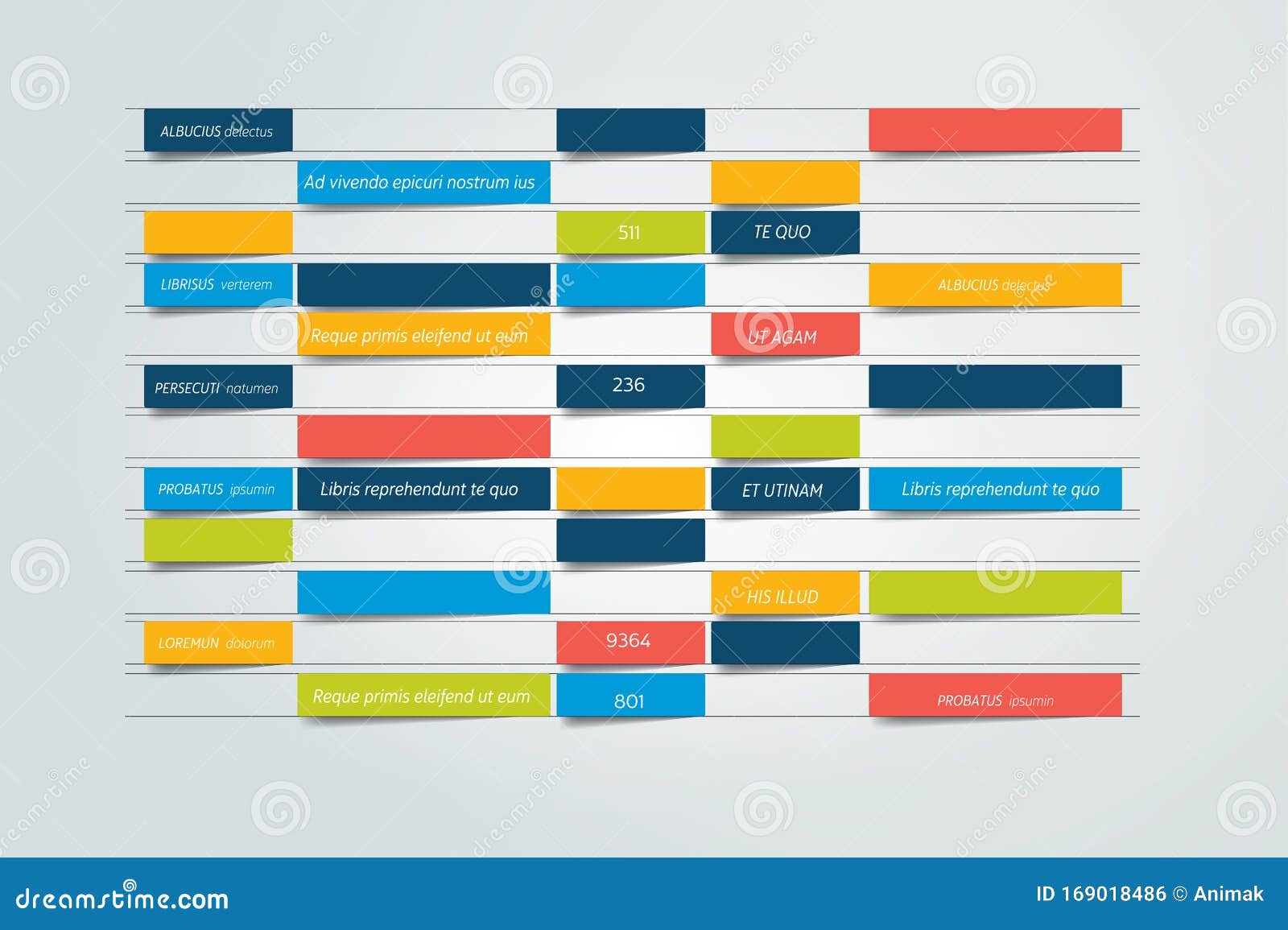 Chart, Schedule Design Template. Vector Banner Stock Vector ...