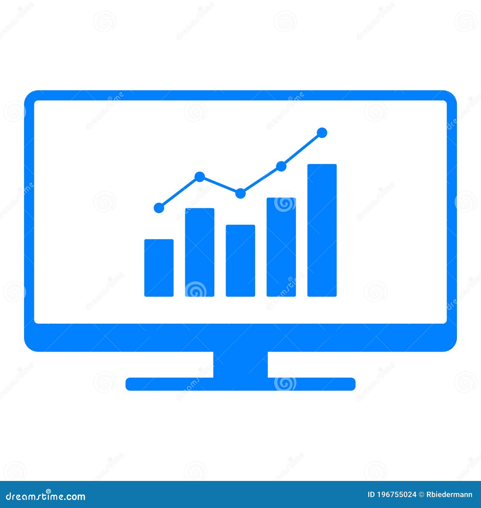 Chart and screen stock vector. Illustration of chart - 196755024