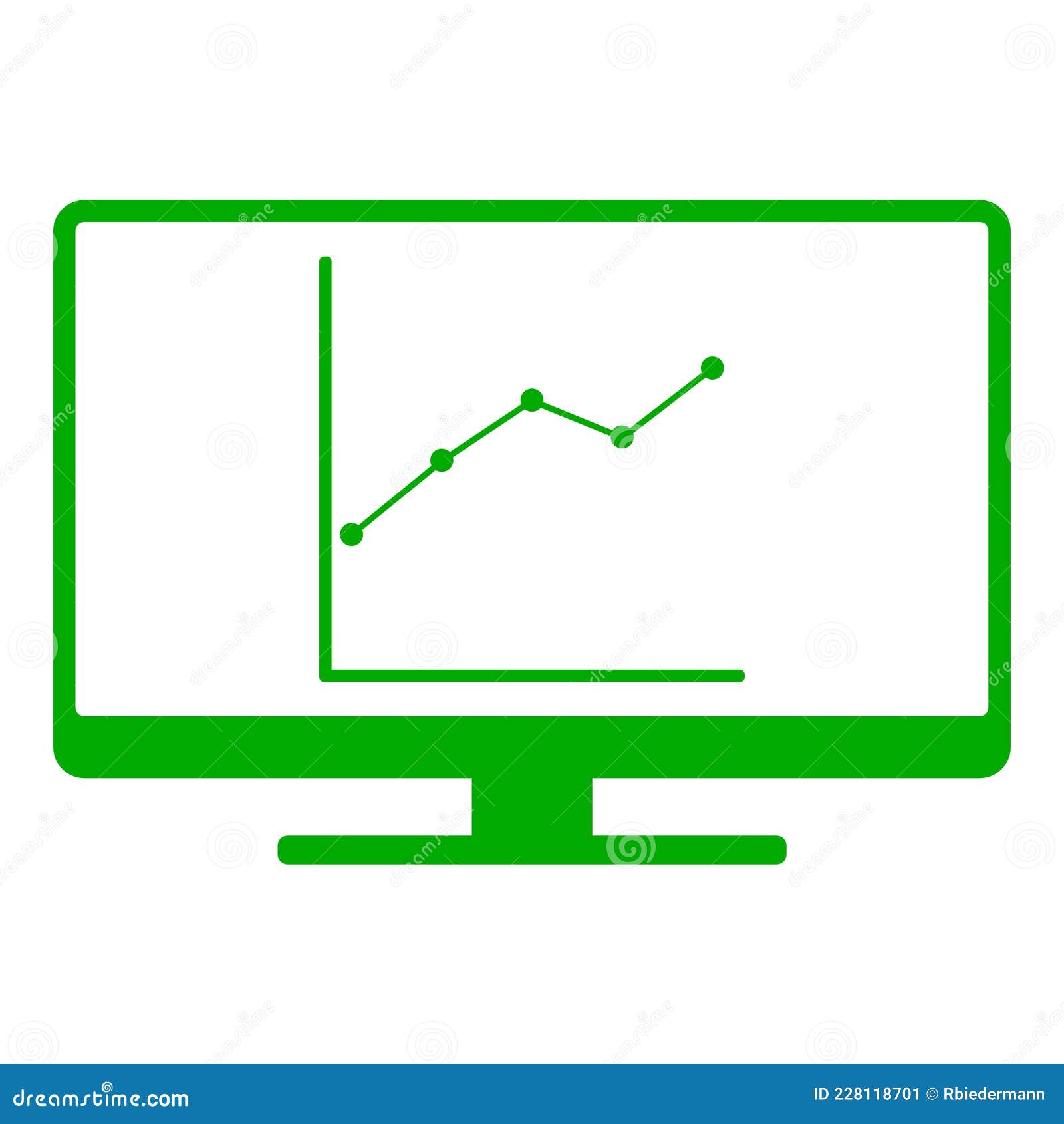 Chart and screen stock vector. Illustration of monitor - 228118701