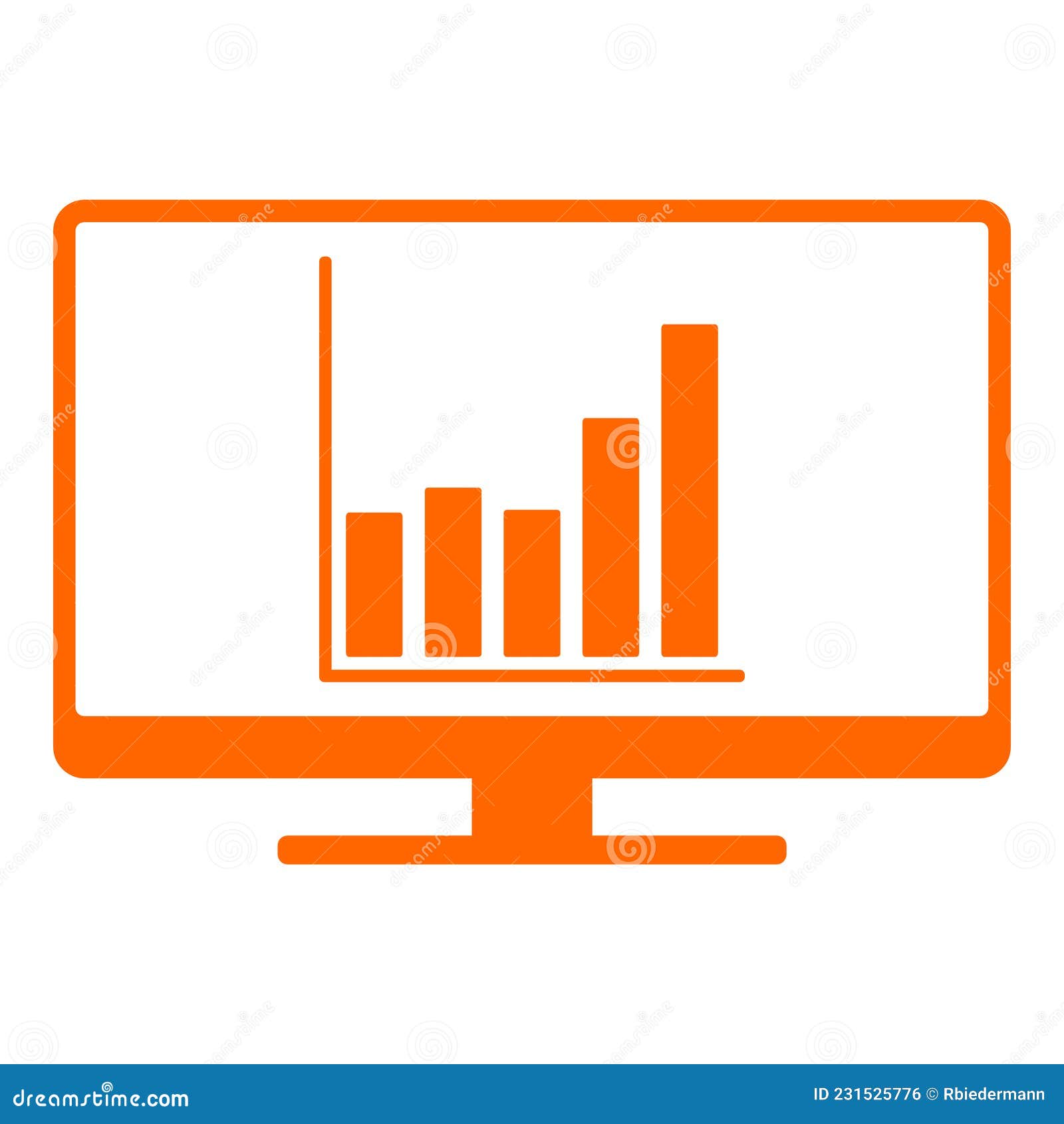 Chart and screen stock vector. Illustration of data - 231525776