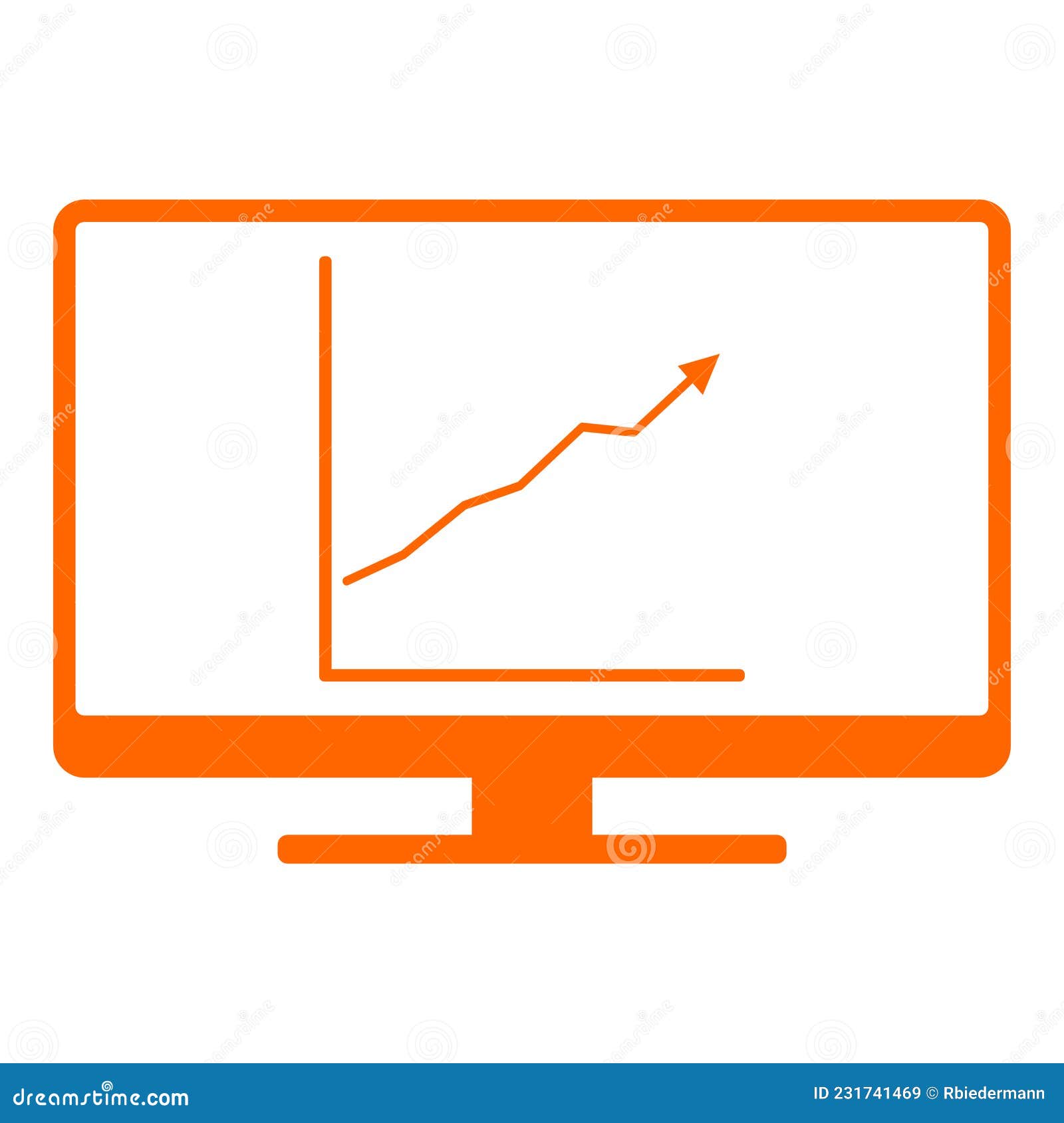 Chart and screen stock vector. Illustration of diagram - 231741469