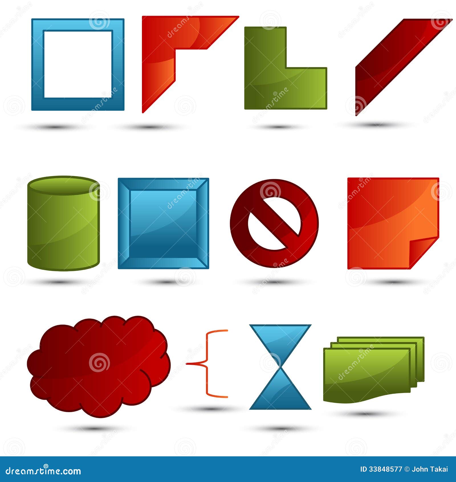 Chart Shapes stock vector. Illustration of process, icons - 33848577