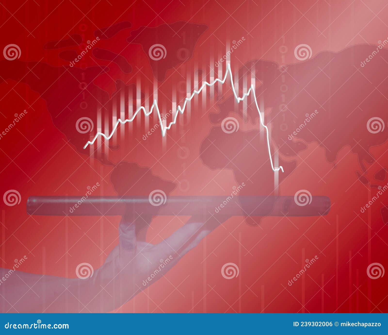 Chart Showing Crash of Bitcoin Crypto Currency Stock Photo - Image of ...