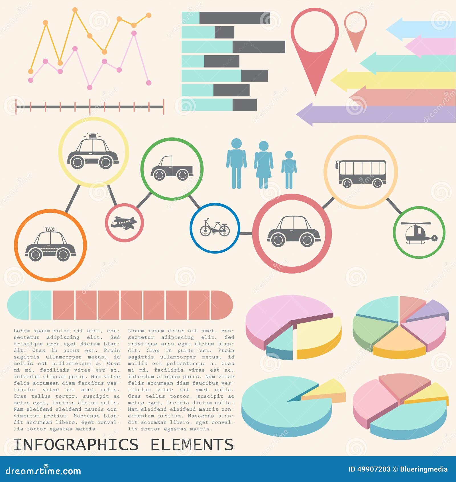 A Chart Showing the Different Transportations Stock Vector ...