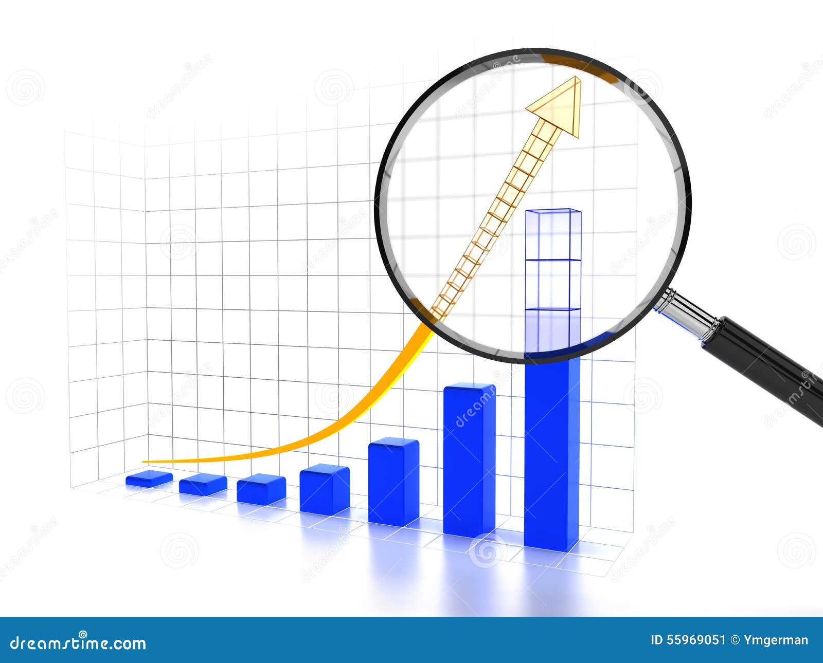 Chart Showing Future Rising Trend Stock Illustration - Illustration of ...