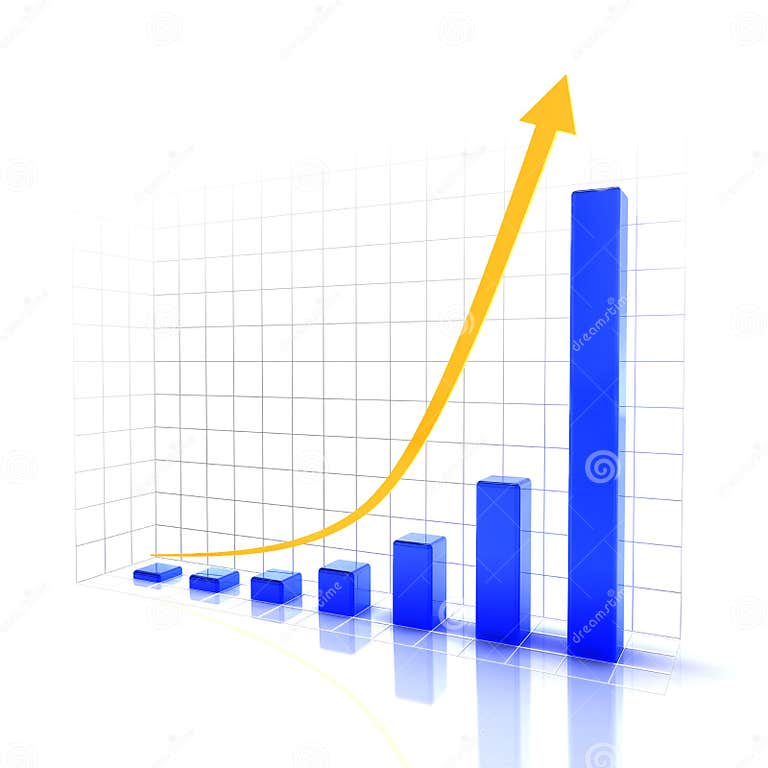 Chart Showing Future Rising Trend Stock Illustration - Illustration of ...