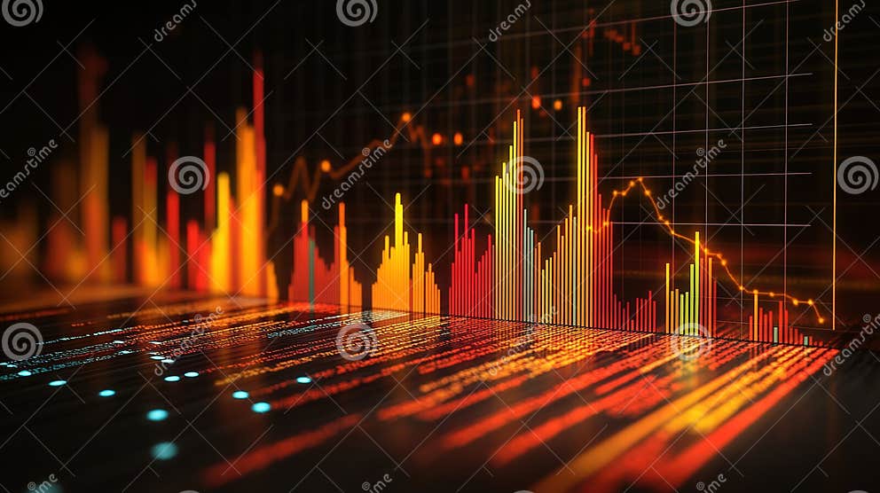 Chart Showing Historical Stock Performance Stock Photo - Image of ...
