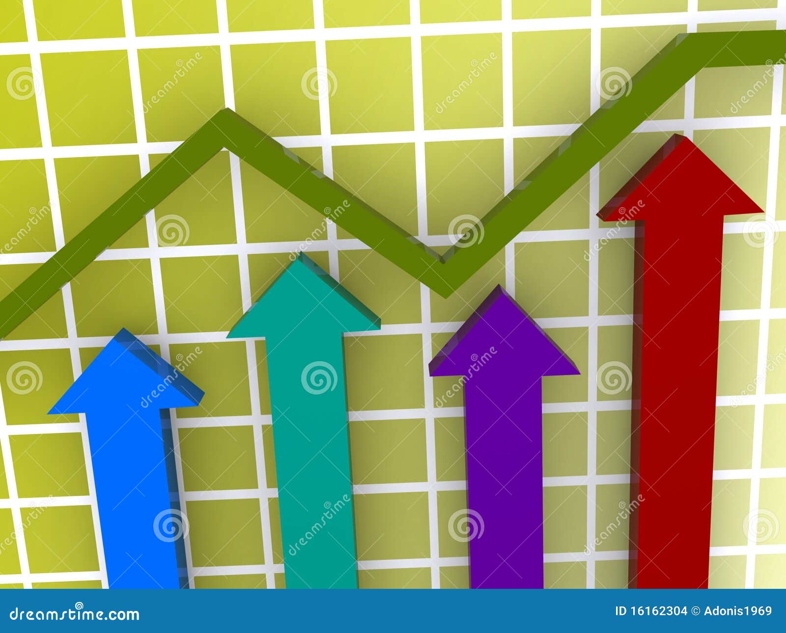Chart showing increase stock illustration. Illustration of drawing ...