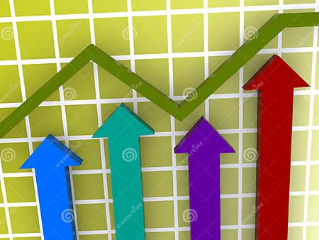 Chart showing increase stock illustration. Illustration of drawing ...
