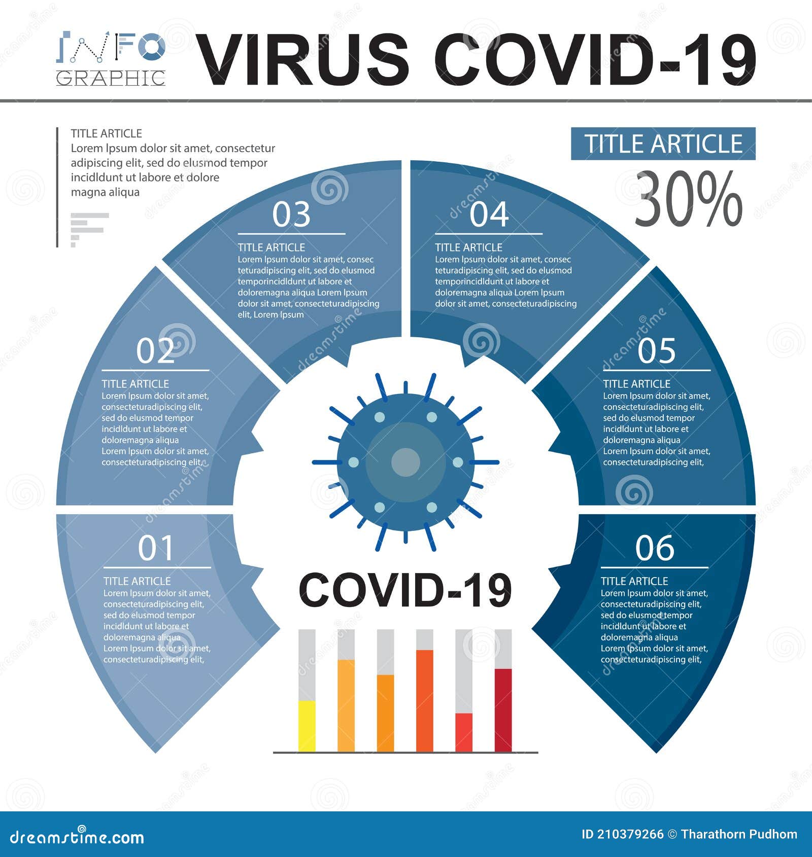 Chart Shows People Infected with the Virus Stock Vector - Illustration ...