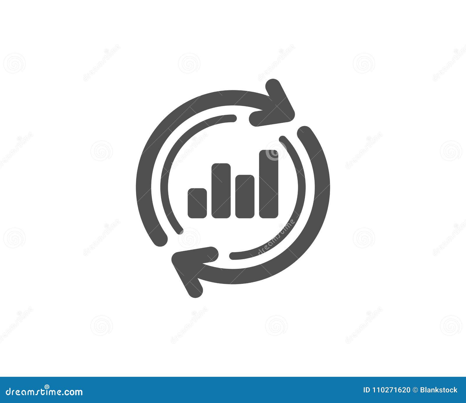 Chart Simple Icon. Update Report Graph Sign. Stock Vector ...