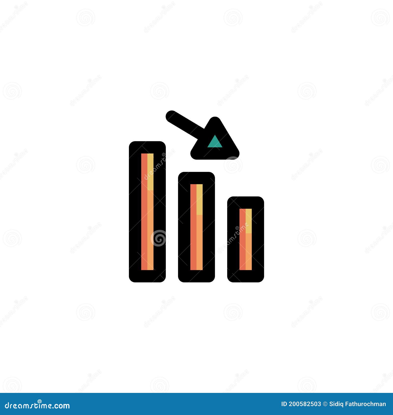 Chart stock vector. Illustration of drop, infographic - 200582503