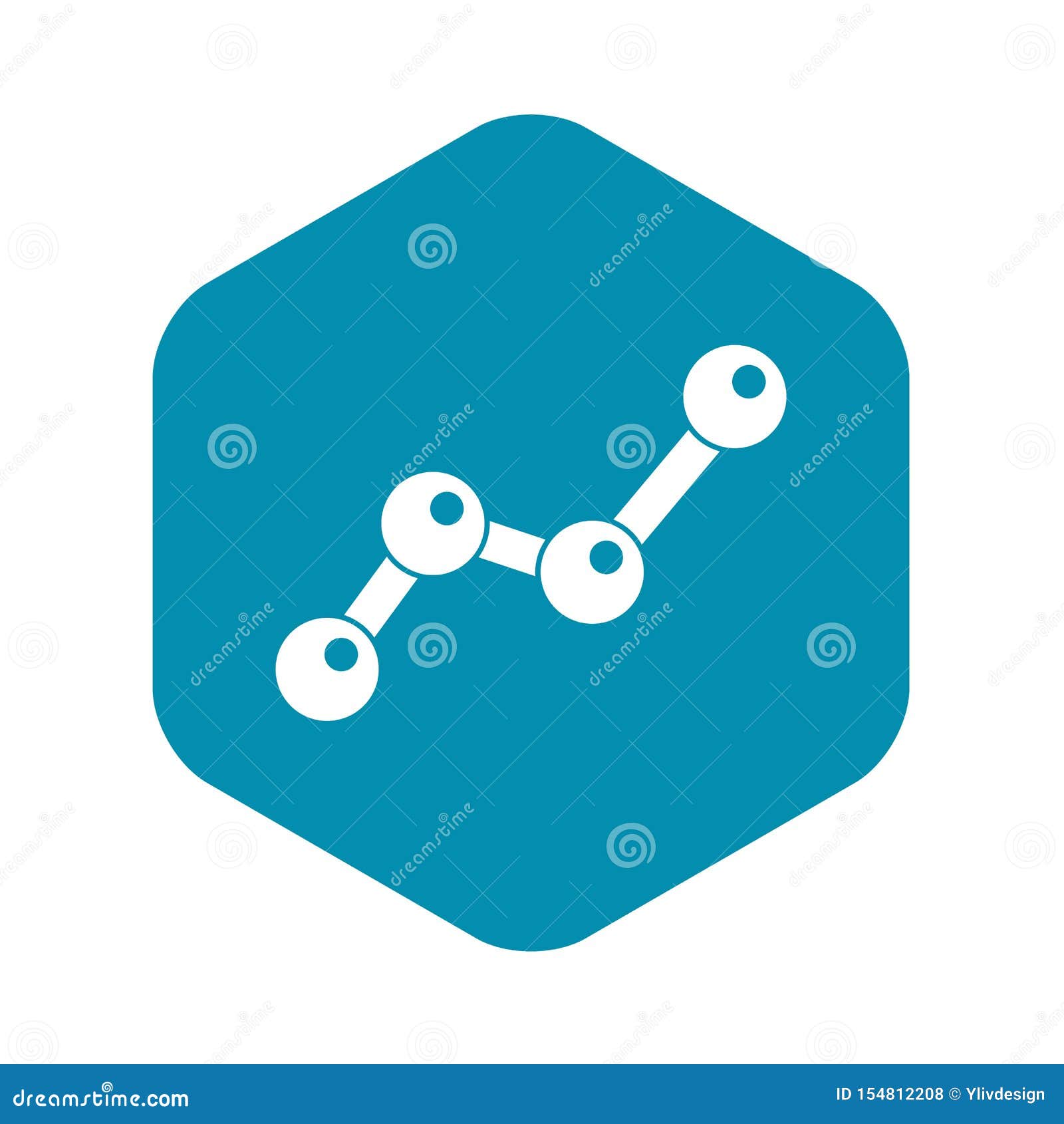 Chart Statistics Line Icon, Simple Style Stock Vector - Illustration of ...