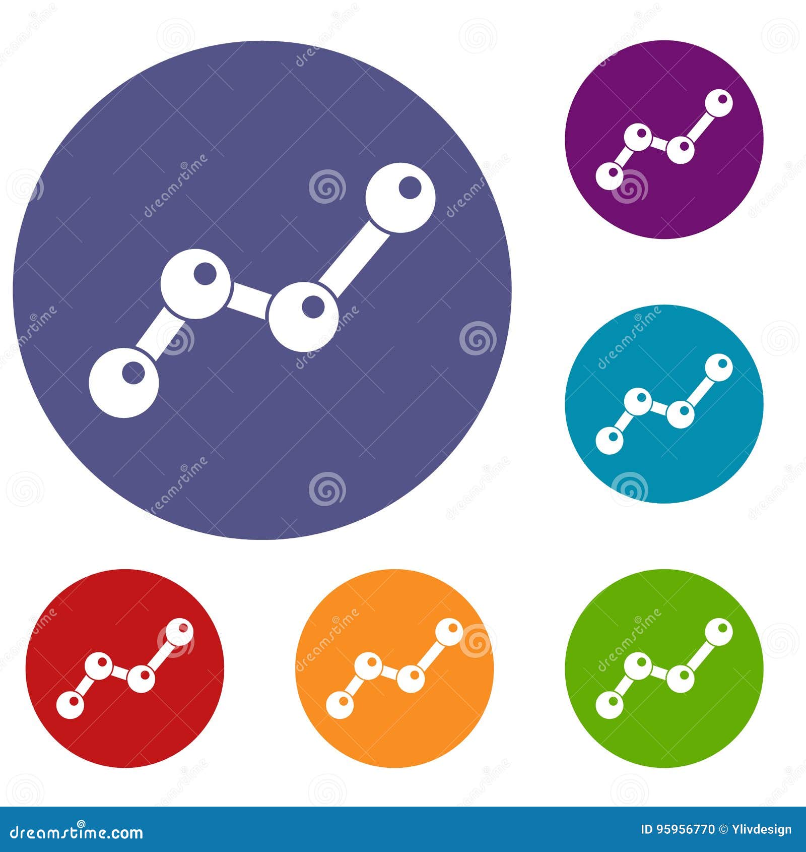 Chart Statistics Line Icons Set Stock Vector - Illustration of info ...