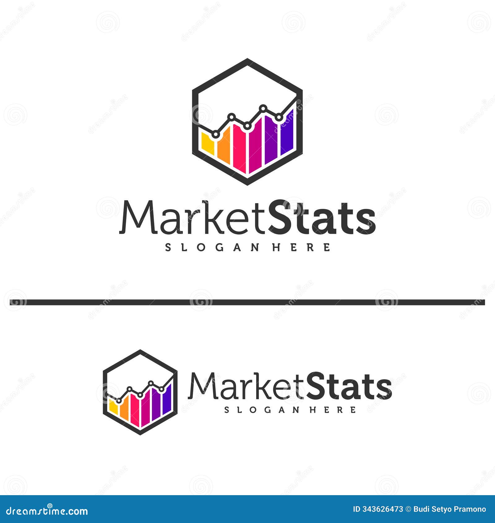 Chart Stats Logo Template. Market Success Vector Design Stock Vector ...