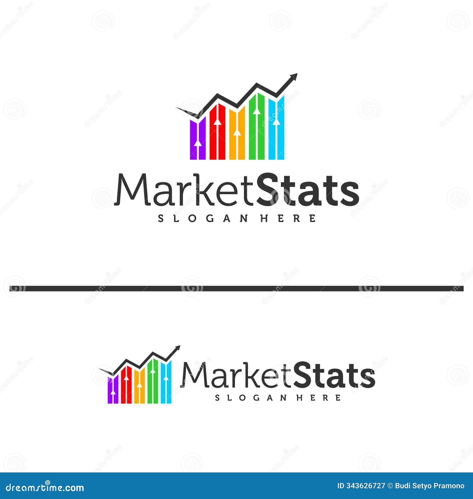 Chart Stats Logo Template. Market Success Vector Design Stock Vector ...
