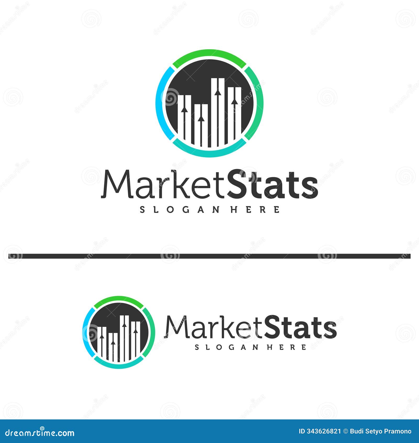 Chart Stats Logo Template. Market Success Vector Design Stock Vector ...