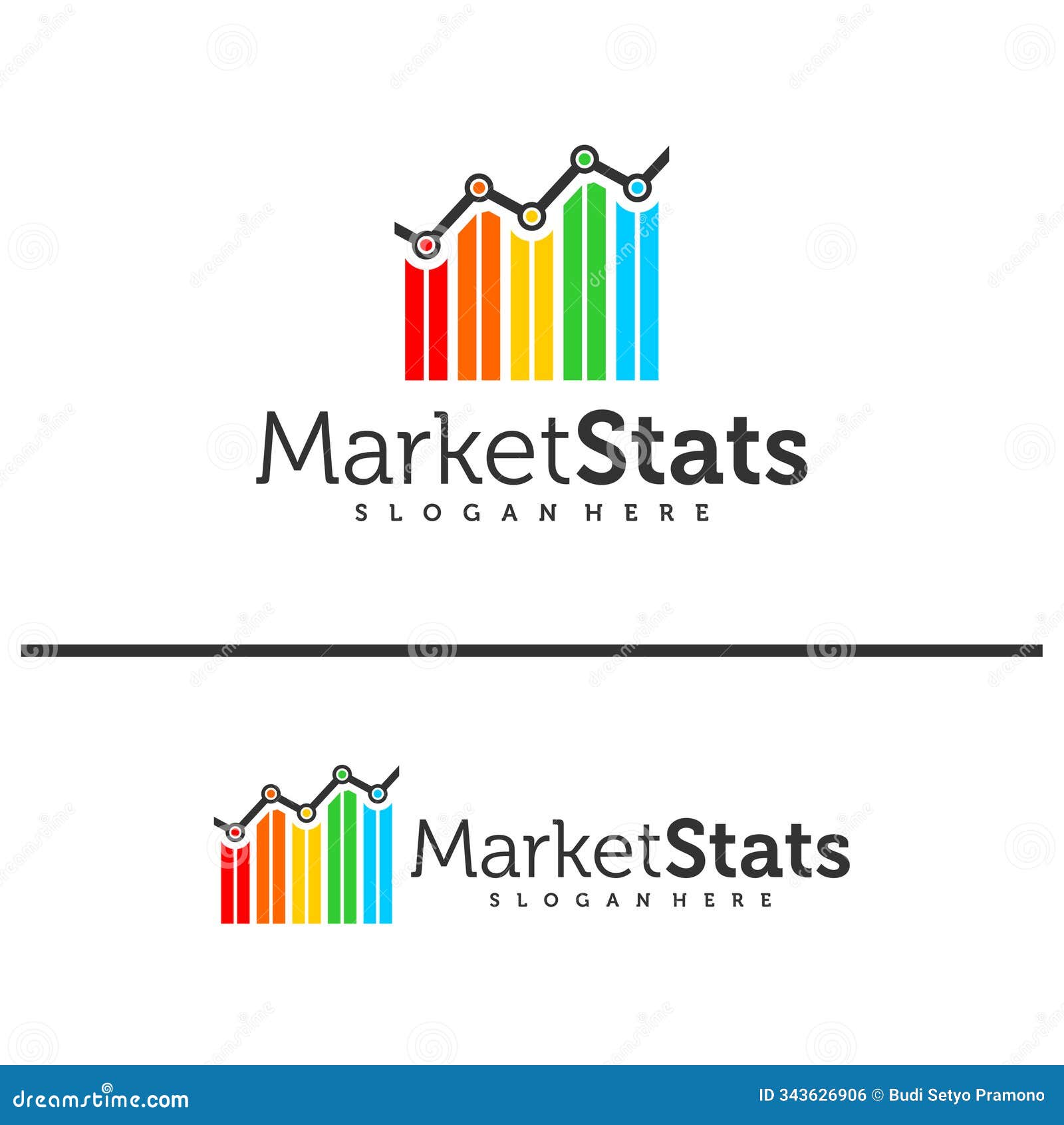 Chart Stats Logo Template. Market Success Vector Design Stock Vector ...
