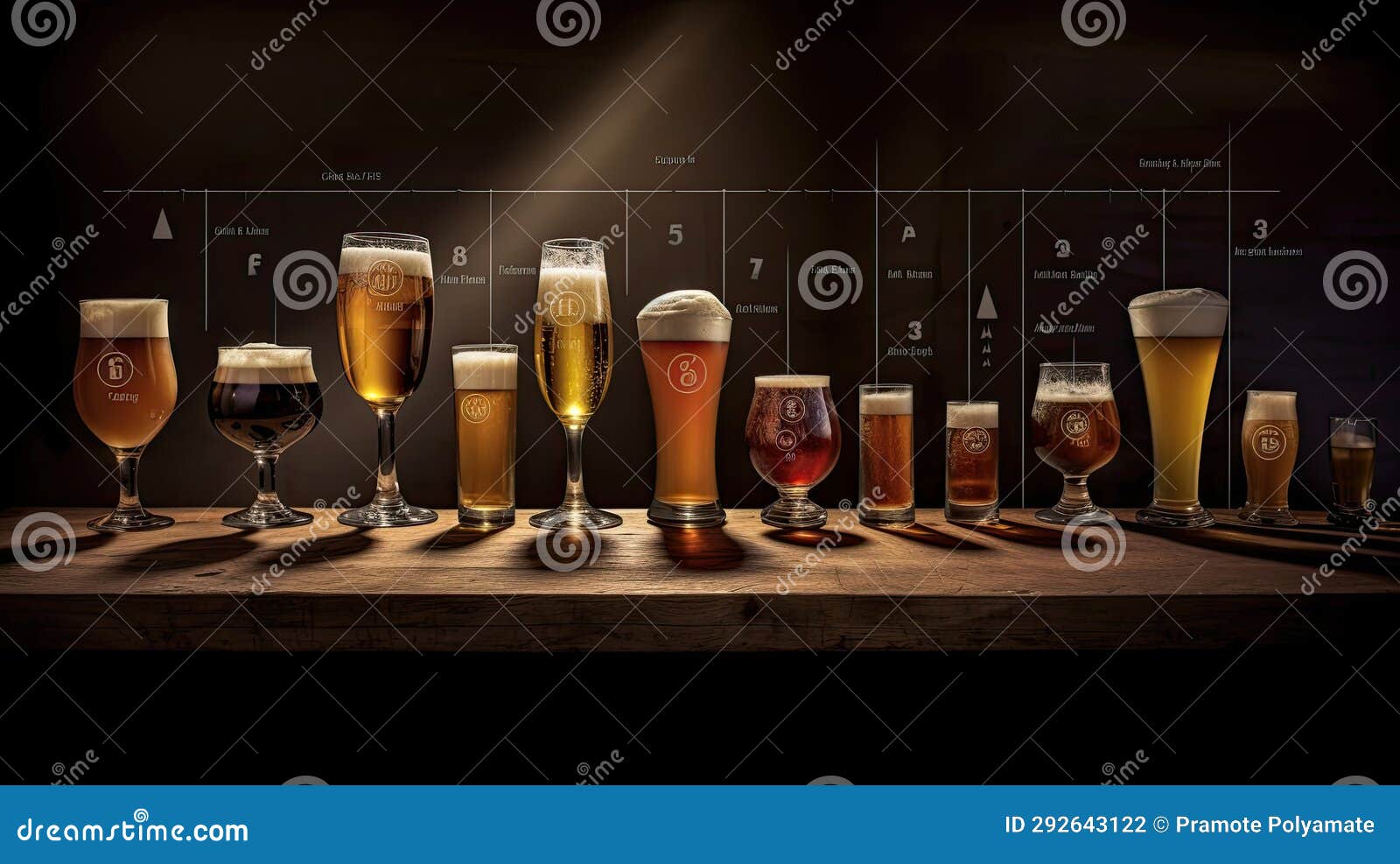 Chart of the Steps in Making Beer. Generative Ai Stock Illustration ...