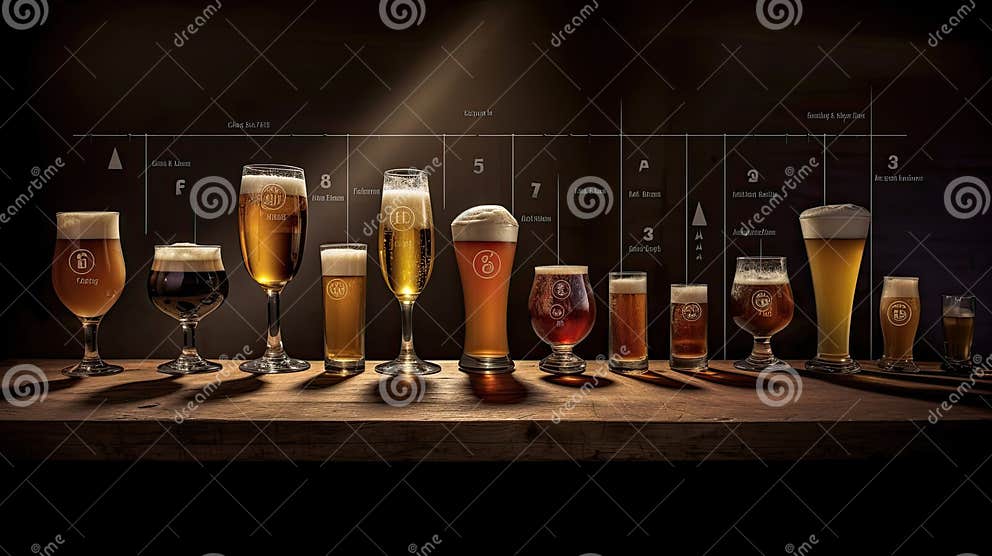 Chart of the Steps in Making Beer. Generative Ai Stock Illustration ...