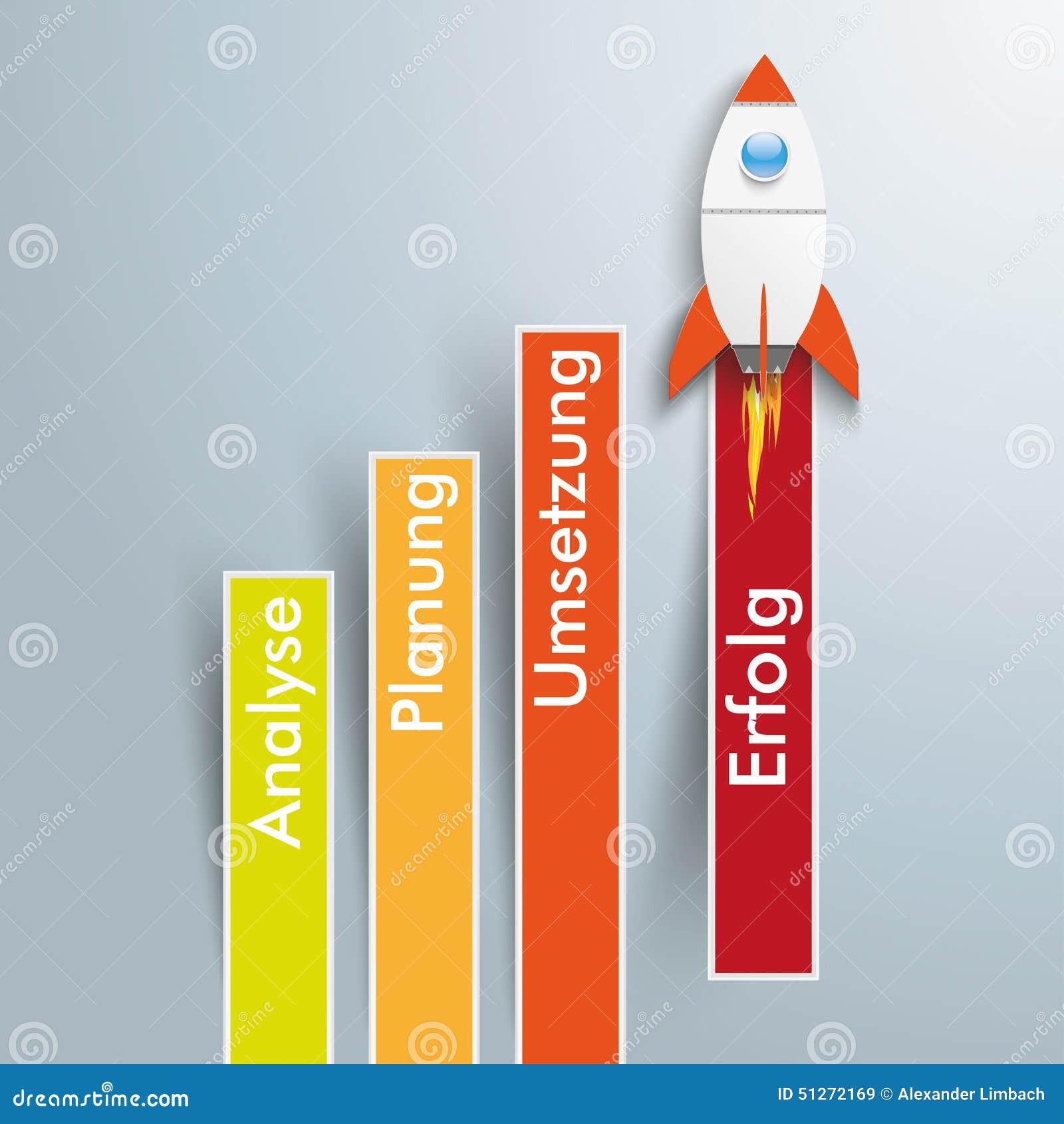 Chart Successful Strategy Rocket Stock Vector - Illustration of growth ...