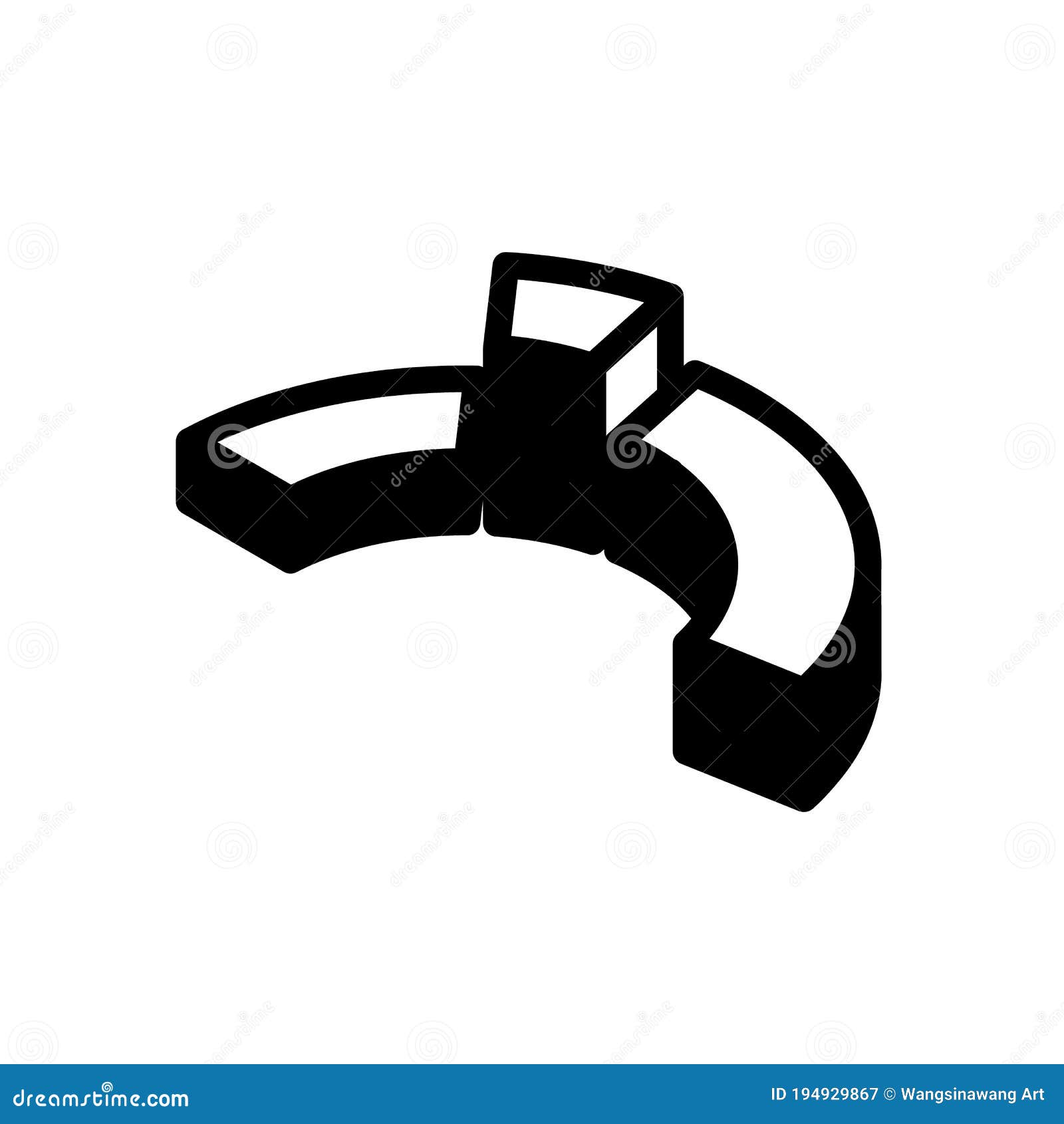 Chart Symbol Flat Black Line Icon, Vector Illustration Stock Vector ...