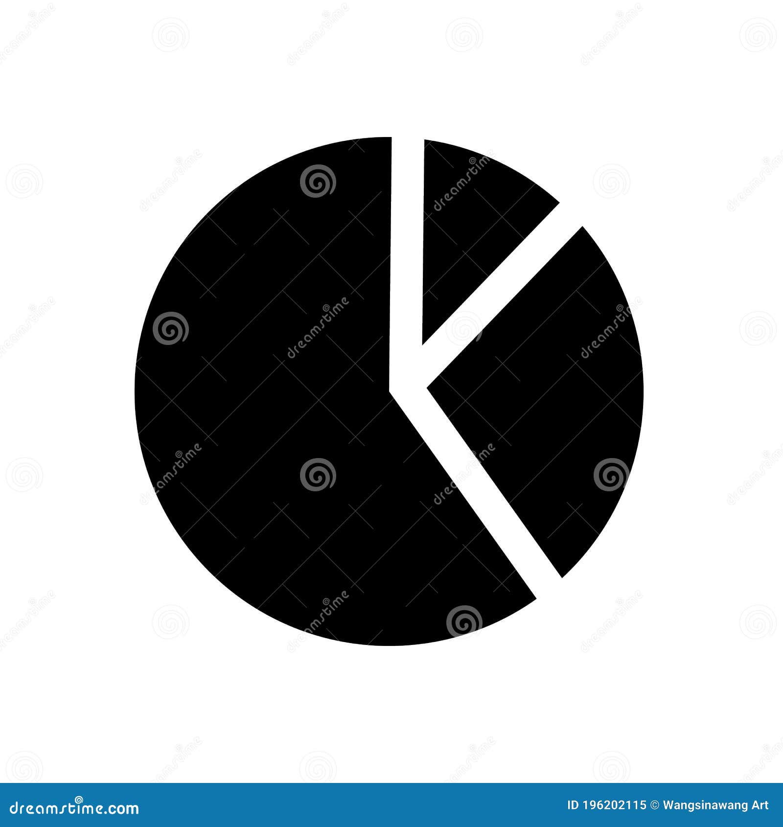 Chart Symbol Flat Black Line Icon, Vector Illustration Stock Vector ...