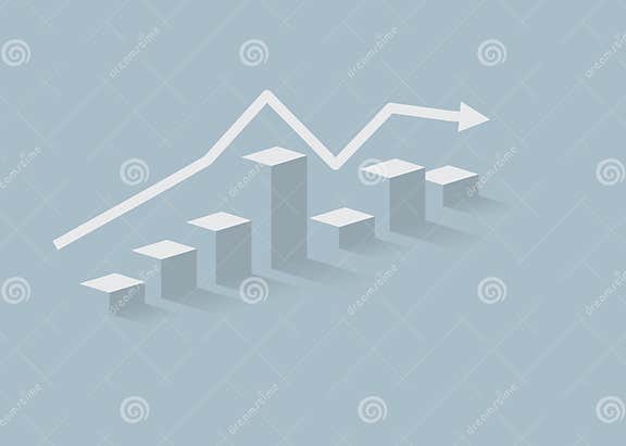 Chart Symbol that Goes Up and Down Stock Illustration - Illustration of ...