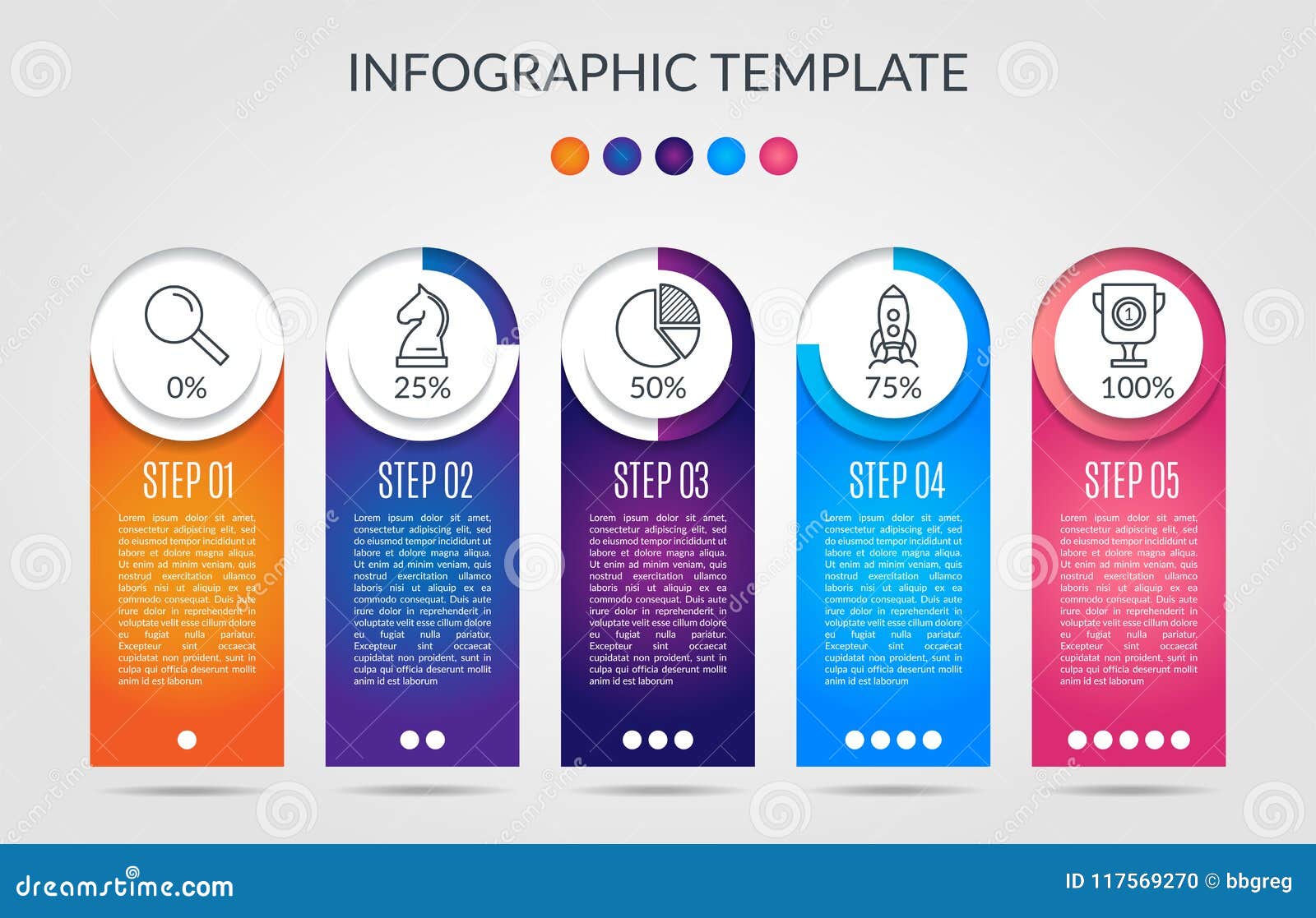 Chart Template in Modern Style. for Infographic and Presentation ...