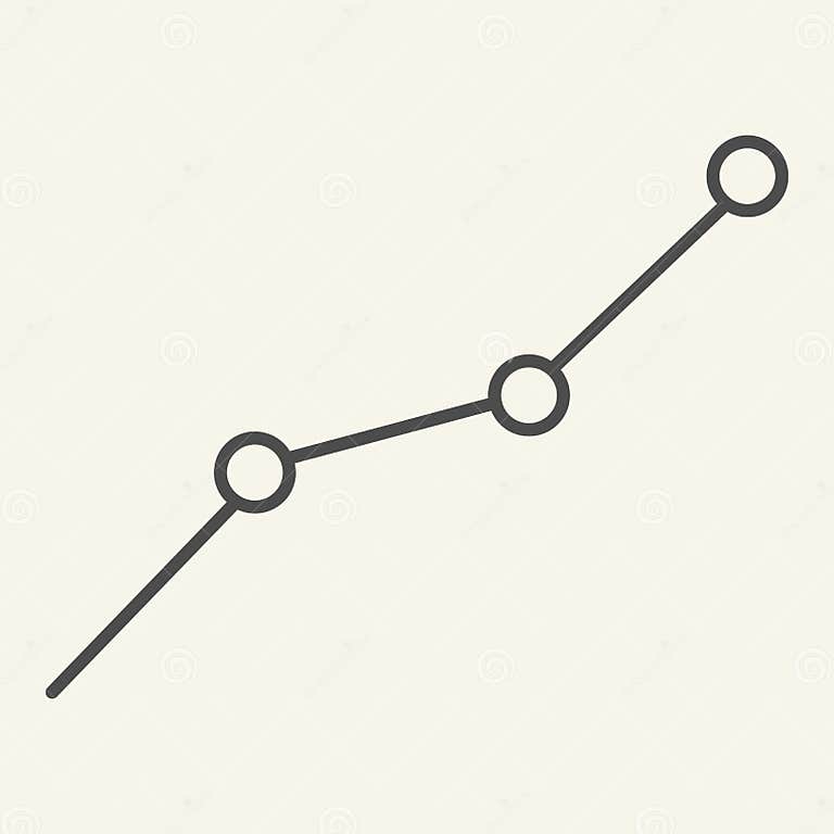 Chart Thin Line Icon. Graph Vector Illustration Isolated on White Stock ...