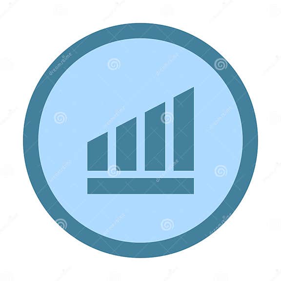 Chart trends circle icon stock vector. Illustration of button - 129703513