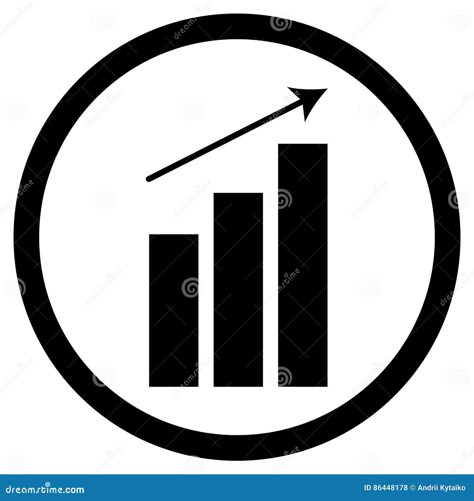 Chart up icon stock vector. Illustration of infographic - 86448178