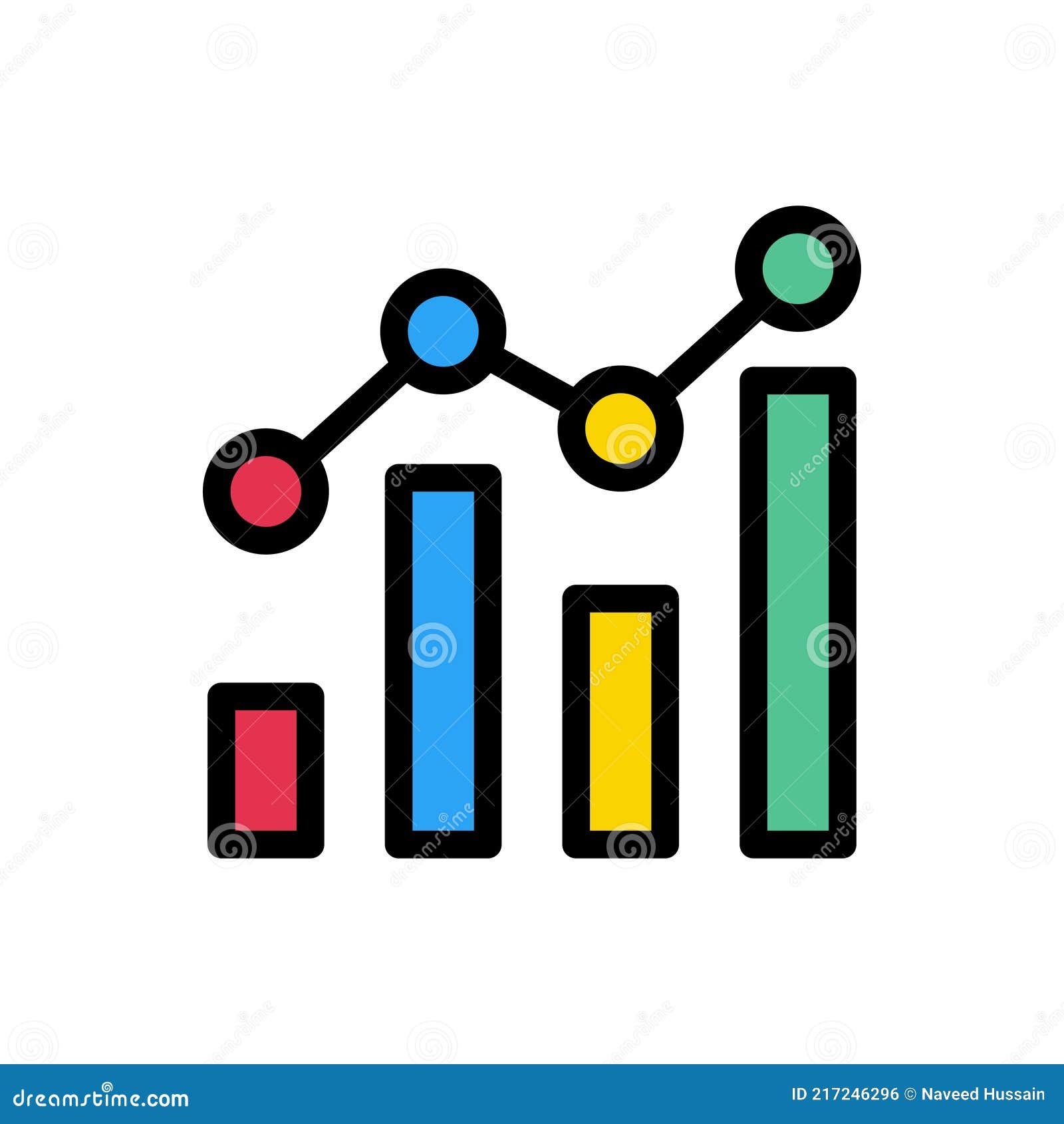 Chart stock vector. Illustration of profit, graph, icon - 217246296