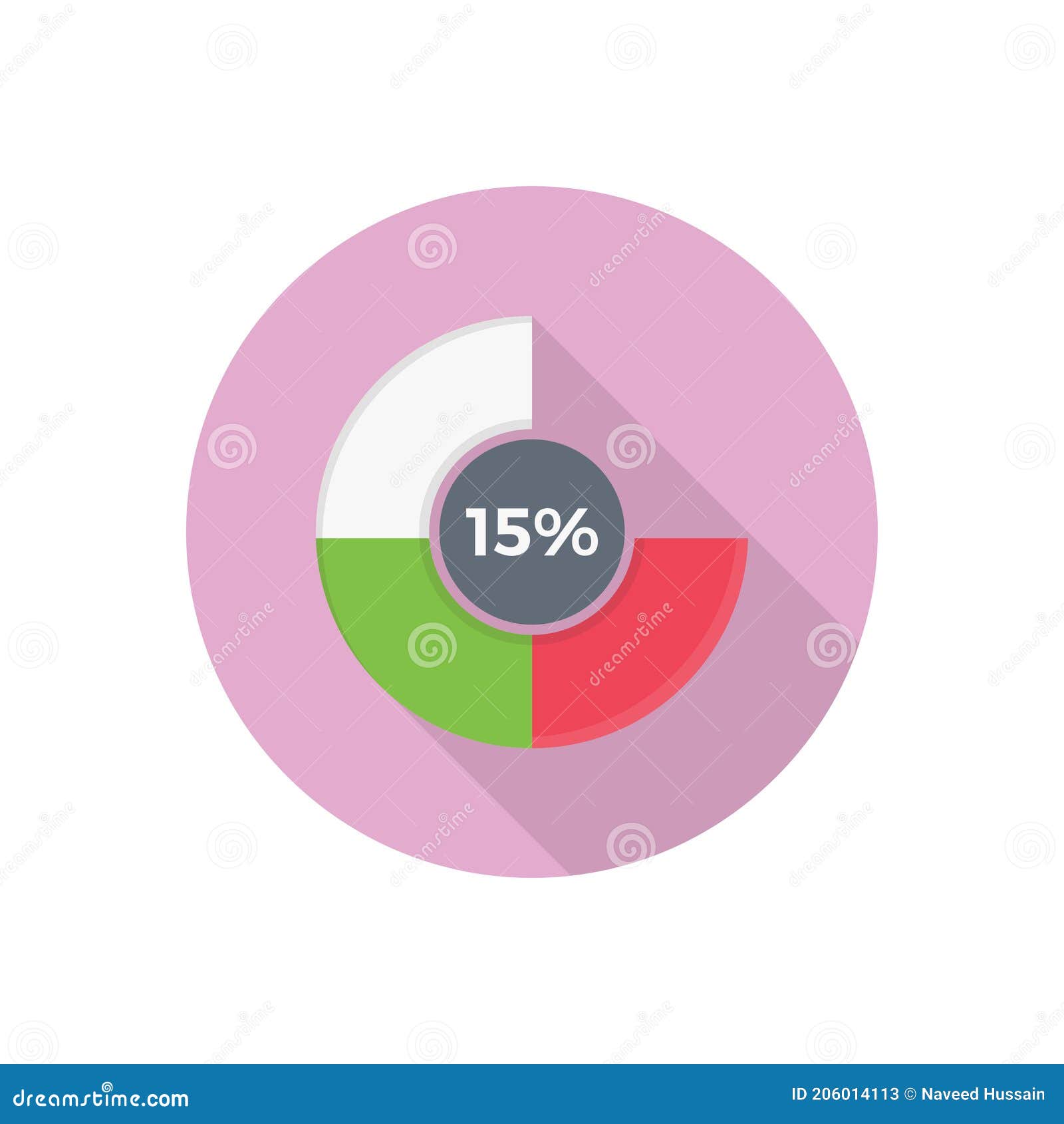 Chart Vector Flat Colour Icon Stock Vector - Illustration of isolated ...
