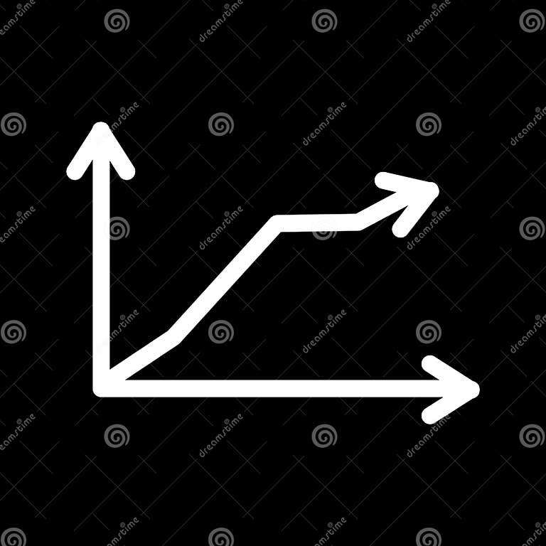 Chart Vector Icon. Black and White Chart Illustration. Linear Schedule ...