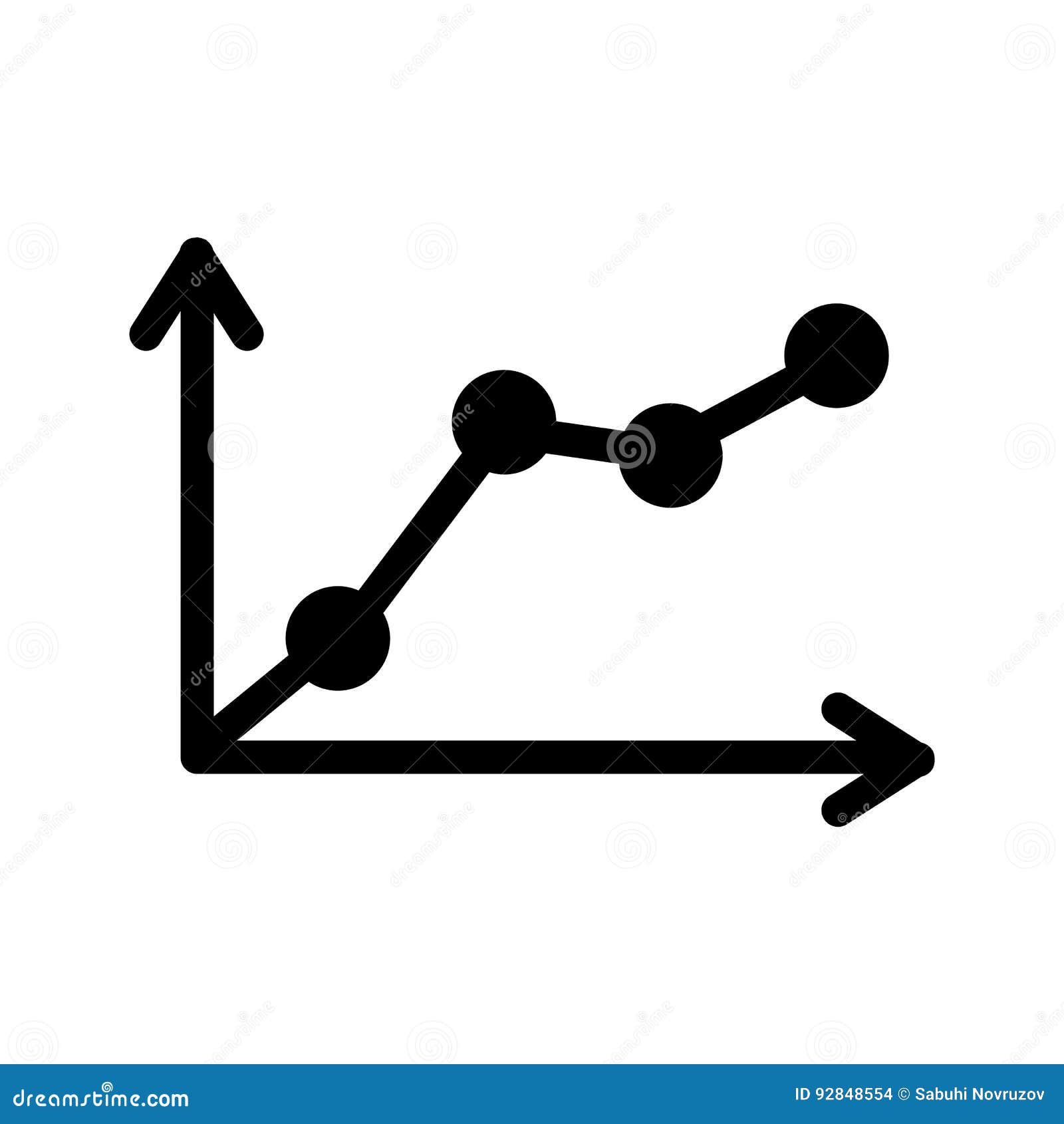 Chart Vector Icon. Black and White Chart Illustration. Solid Linear ...