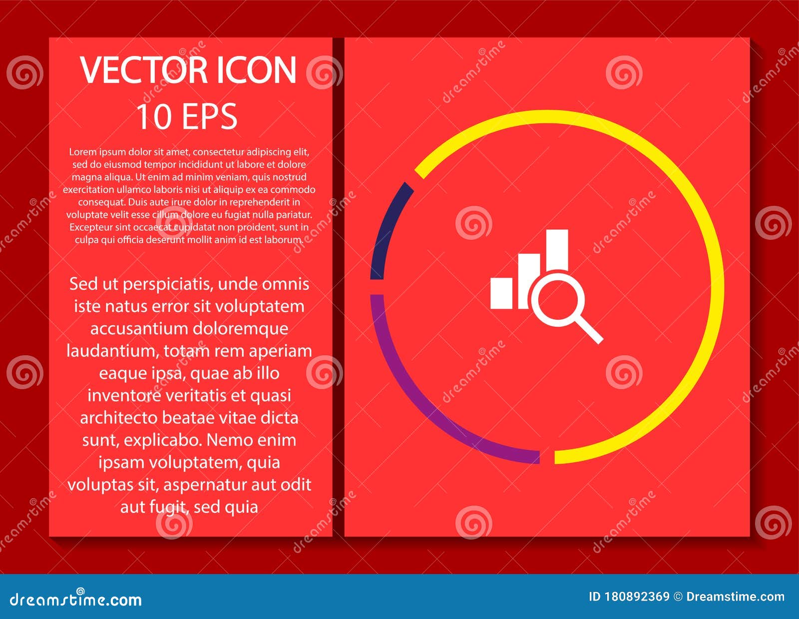 Chart Vector Icon , Lorem Ipsum Flat Design Stock Illustration ...