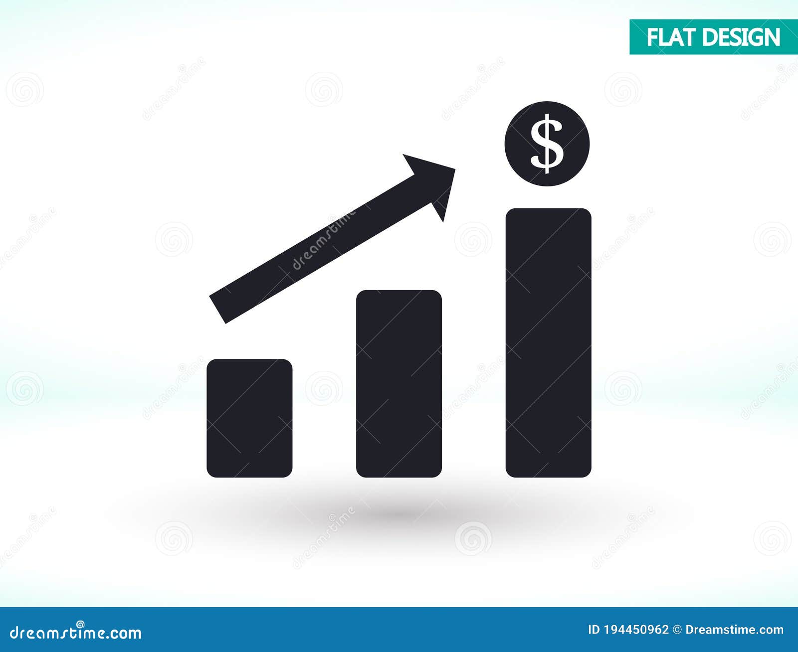 Chart Vector Icon , Lorem Ipsum Flat Design Stock Illustration ...